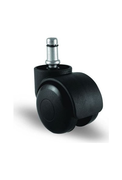 Ec03Gmkm50 Pimli Plastik Mobilya Tekerleği Çap:50 Oynak Pim Bağlantılı, Geniş Tip, Burçlu Koltuk Tekeri
