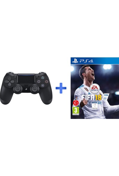 Sony Playstation Dualshock 4 ( PS4 Kol ) + Fifa 18 Oyunu Sony Playstation Dualshock 4 ( PS4 Kol ) + Fifa 18 Oyunu