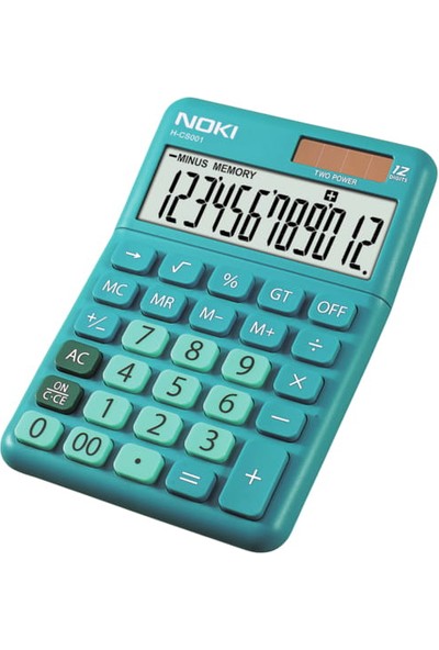Noki Hesap Makinası Turkuaz 12 Hane H-CS001 Noki Hesap Makinası Turkuaz 12 Hane H-CS001