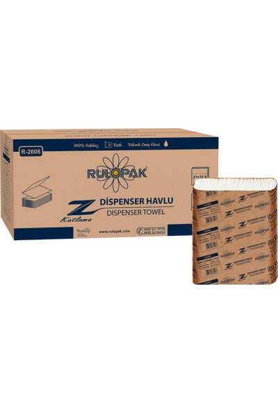 Rulopak Z Katlama Kağıt Havlu 12x200 (Koli) Rulopak Z Katlama Kağıt Havlu 12x200 (Koli)