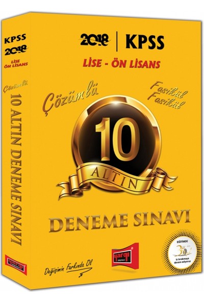 Yargı Yayınevi 2018 KPSS Lise Ön Lisans 10 Altın Fasikül Fasikül Çözümlü Deneme Sınavı Yargı Yayınevi 2018 KPSS Lise Ön Lisans 10 Altın Fasikül Fasikül Çözümlü Deneme Sınavı