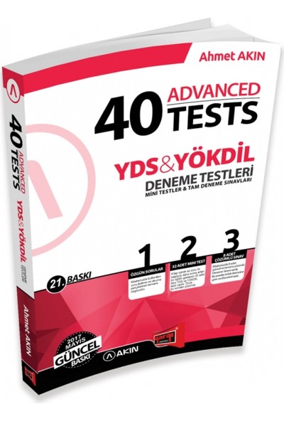 Akın Dil & Yargı Yayınevi YDS & YÖKDİL 40 Advanced Tests 21. Baskı Akın Dil & Yargı Yayınevi YDS & YÖKDİL 40 Advanced Tests 21. Baskı