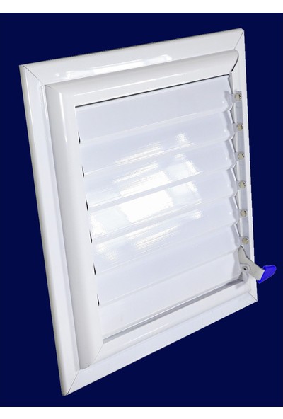 Simge 20X20 Beyaz Alüminyum Menfez Banyo Ve Wc Havalandırma Panjur