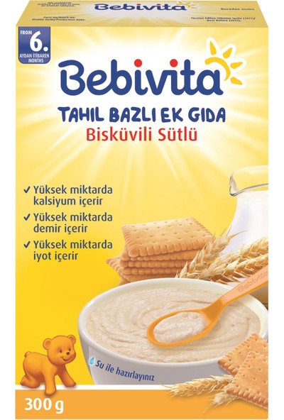 Bebivita Sütlü Bisküvili Tahıl Bazlı Ek Gıda 300 gr