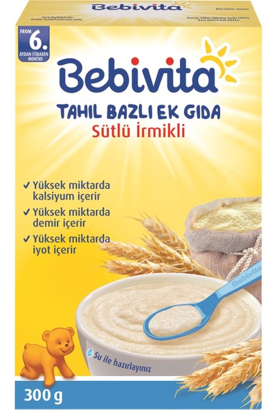 Bebivita Sütlü İrmikli Tahıl Bazlı Kaşık Maması 300 gr