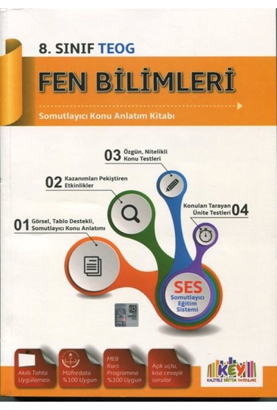 8. Sınıf Fen Bilimleri Somutlayıcı Konu Anlatım Kitabı