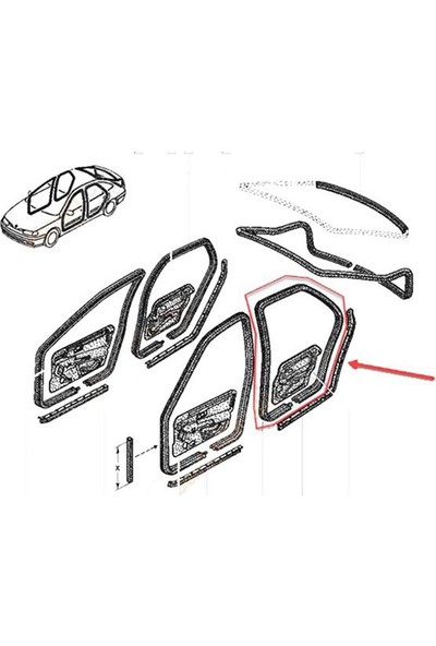 Cey RENAULT LAGUNA Arka Kapı Fitili 1994 - 2002 [CEY]