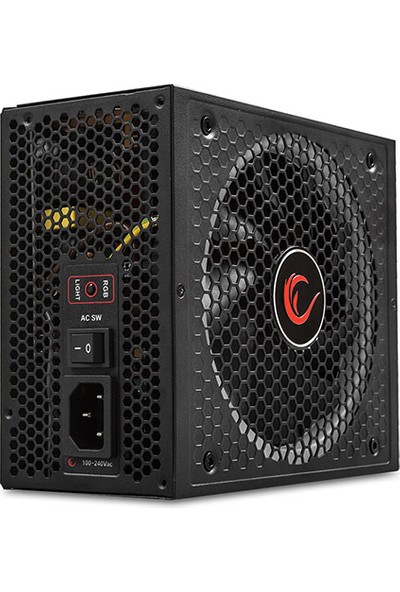 Rampage RGB-550 550W 80 Plus Gold Sertifikalı RGB Ledli Full Moduler Power Supply Rampage RGB-550 550W 80 Plus Gold Sertifikalı RGB Ledli Full Moduler Power Supply