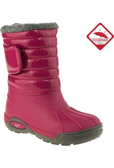 Igor 10168 Topo Skı Charol Fuşya Çocuk Yağmur Çizmesi