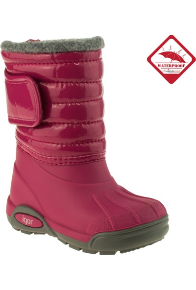 Igor 10168 Topo Skı Charol Fuşya Çocuk Yağmur Çizmesi