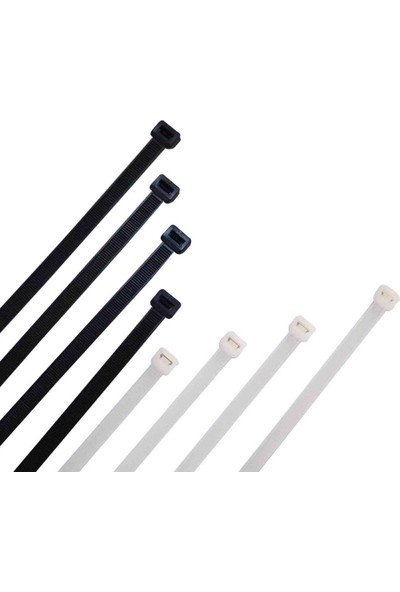 3,6 X 20Cm. Plastik Cırt Kelepçe Kablo Bağı (100 Adet)