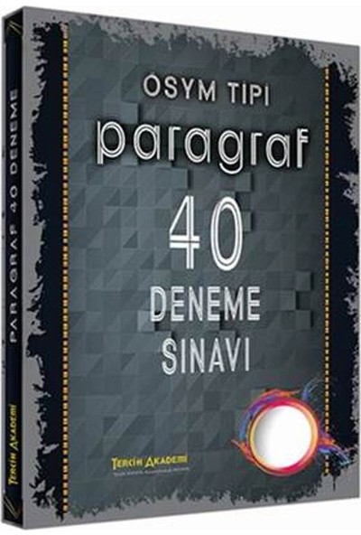 Tercih Akademi 2018 Ösym Tipi Paragraf 40 Deneme Sınavı