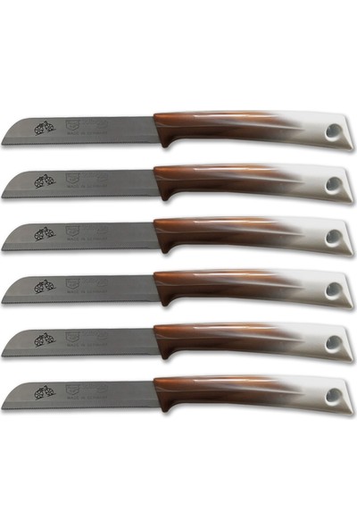 Solingen Meyve Bıçağı Kahve Beyaz 6 Adet Solingen Meyve Bıçağı Kahve Beyaz 6 Adet