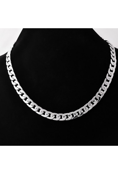 Chavin Figaro Model Yassı 7 Mm. Çelik Erkek Zincir Dp91