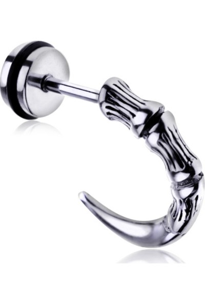 Chavin Motifli Pençe Çelik Erkek Küpe Dr26