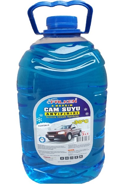 Falken Antifirizli Mavi Cam Suyu 3 Litre. -30 Derece Falken Antifirizli Mavi Cam Suyu 3 Litre. -30 Derece
