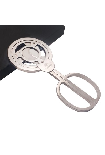 Cohiba 3 Bıçaklı Gri Çelik Puro Makası, Kesici Ht81By