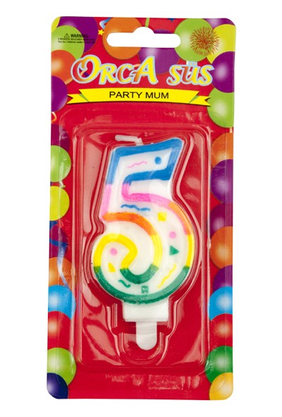 PartiBulutu 5 Yaş Doğum Günü Mum