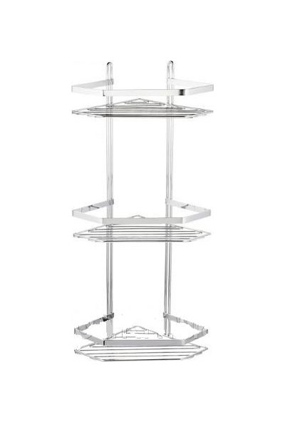 Kitchenox Beşgen 3 Katlı Köşe Raf