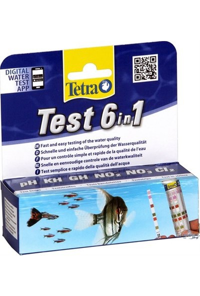 Tetra Test 6 in 1 Tatlı Su Strip Test 25 Adet Tetra Test 6 in 1 Tatlı Su Strip Test 25 Adet