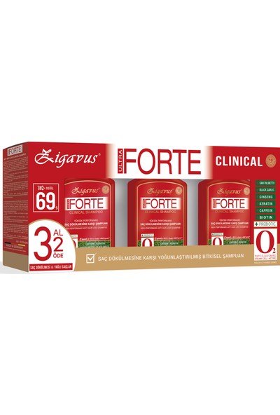 Zigavus Forte Ultra Clinical -Yağlı Saçlar- 3 Al 2 Öde