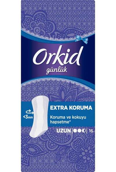 Orkid Günlük Ped Uzun Tekli Paket 16 Ped Orkid Günlük Ped Uzun Tekli Paket 16 Ped