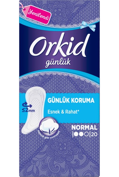 Orkid Günlük Ped Normal Tekli Paket 20 Ped Orkid Günlük Ped Normal Tekli Paket 20 Ped