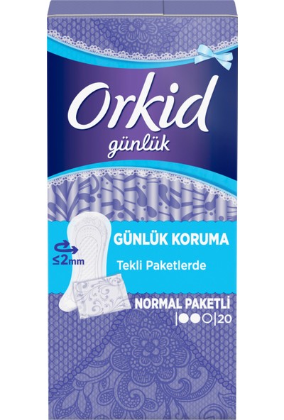 Orkid Günlük Ped Günlük Koruma Tekli Paket 20 Ped (Tekli Paketlerde)