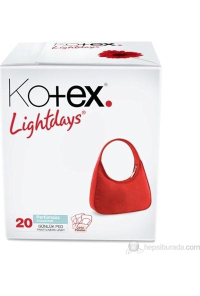 Kotex Lightdays Non-Perfume 20'li