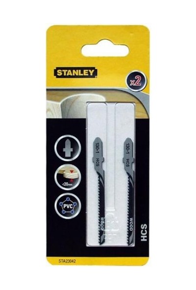 Stanley STA23042 HCS Dekupaj Testere Bıçağı 2'li Paket (Kavisli Kesim - T Şaft) 76x2mm Stanley STA23042 HCS Dekupaj Testere Bıçağı 2'li Paket (Kavisli Kesim - T Şaft) 76x2mm
