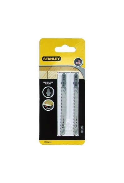 Stanley STA21052 HCS Dekupaj Testere Bıçağı 2'li Paket (Hassas Kesim - T Şaft) 100x2.5mm Stanley STA21052 HCS Dekupaj Testere Bıçağı 2'li Paket (Hassas Kesim - T Şaft) 100x2.5mm