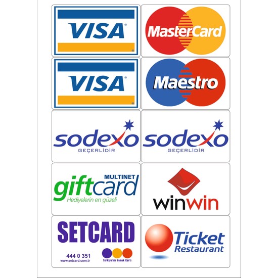 Stickermarket Visa Master Sticker Seti Fiyatı - Taksit Seçenekleri