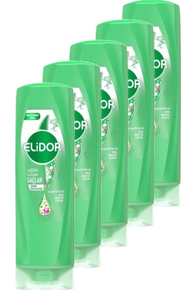 Elidor Sağlıklı Uzayan Saçlar Superblend Serum Bakım Kremi 500 Ml. Beşli Set Elidor Sağlıklı Uzayan Saçlar Superblend Serum Bakım Kremi 500 Ml. Beşli Set
