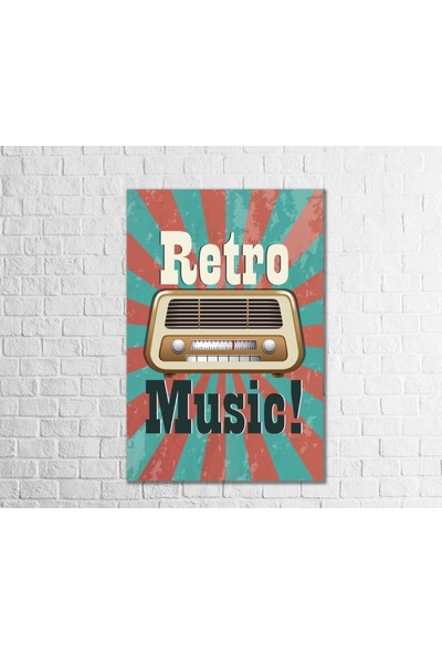 Fandomya Ahşap Poster Retro Music 12X17CM + Çift Taraflı Bant Fandomya Ahşap Poster Retro Music 12X17CM + Çift Taraflı Bant