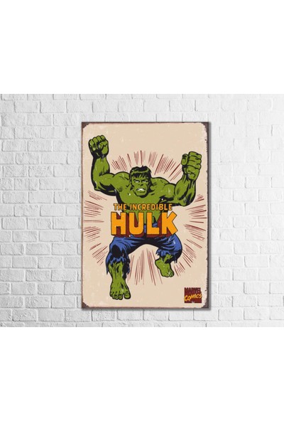 Fandomya Ahşap Poster Marvel Hulk 12X17CM + Çift Taraflı Bant Fandomya Ahşap Poster Marvel Hulk 12X17CM + Çift Taraflı Bant