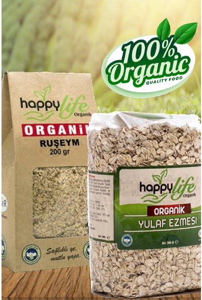 Happy Life Organik 2 Li Set Buğday Ruşeym - Yulaf Ezmesi Happy Life Organik 2 Li Set Buğday Ruşeym - Yulaf Ezmesi