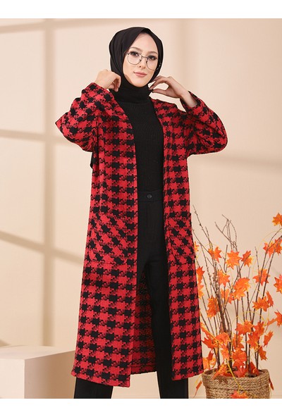 Tofisa Desenli Ceket - Bordo