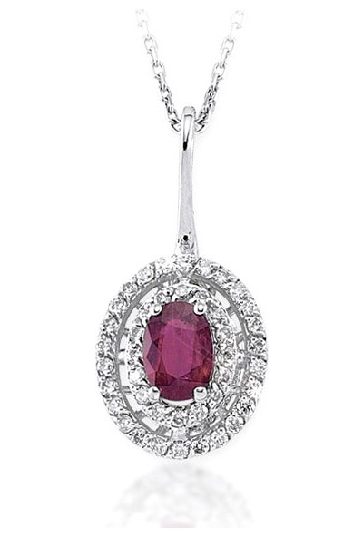 Emel Pırlanta 2.11 Ct. Pırlanta Yakut Kolye Emel Pırlanta 2.11 Ct. Pırlanta Yakut Kolye