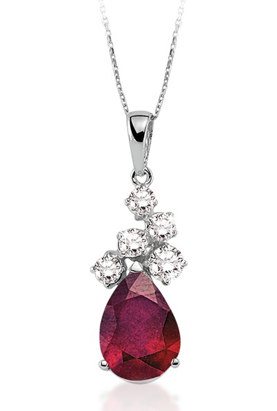 Emel Pırlanta 3.53 Ct. Pırlanta Yakut Kolye Emel Pırlanta 3.53 Ct. Pırlanta Yakut Kolye