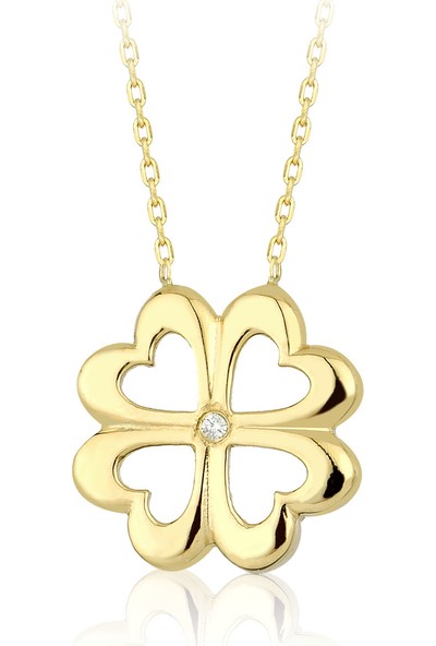 Emel Pırlanta 0.14 Ct. Pırlanta Yonca Kolye