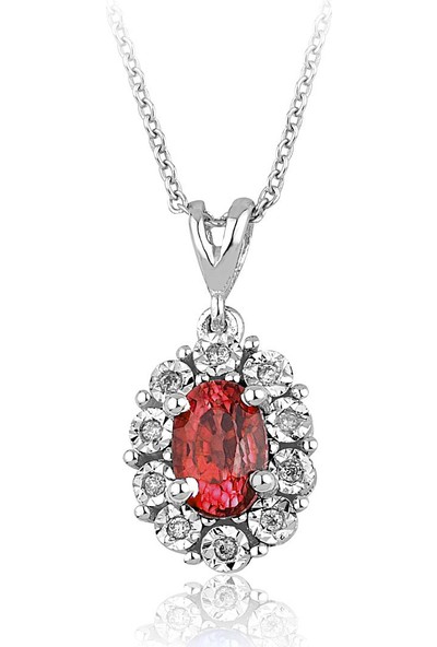 Emel Pırlanta 0.74 Ct. Pırlanta Yakut Kolye Emel Pırlanta 0.74 Ct. Pırlanta Yakut Kolye