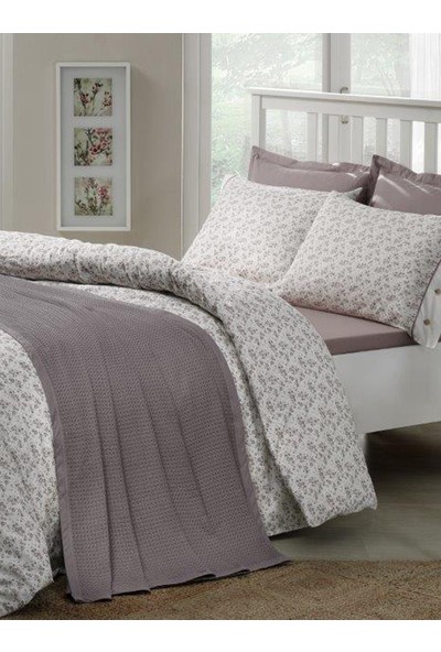 Özdilek Pikeli Nevresim Takımı Çift Kişilik Bej