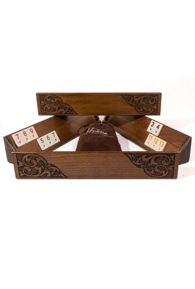 Helena Wood Art Yeni El Oymalı - Masif Ahşap Okey Takımı Helena Wood Art Yeni El Oymalı - Masif Ahşap Okey Takımı