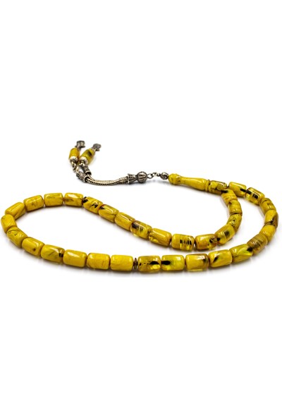 Enderşah 925 Ayar Gümüş Püsküllü Sıkma Kehribar