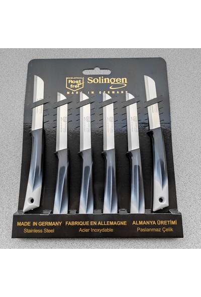 Solingen 6lı Meyve / Sebze Bıçak Seti (Modern Model) Solingen 6lı Meyve / Sebze Bıçak Seti (Modern Model)