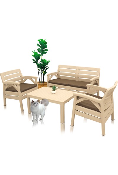 Bahex Santana 4 Kişilik Oturma Grubu Minderli Yeni Sezon Bahex Santana 4 Kişilik Oturma Grubu Minderli Yeni Sezon