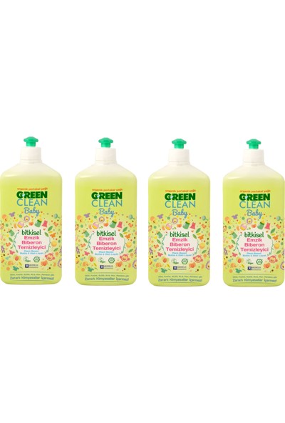 Green Clean Bitkisel Emzik Biberon ve Oyuncak Temizleyici 500 ml 4'lü