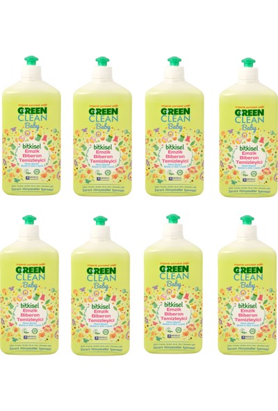 Green Clean Bitkisel Emzik Biberon ve Oyuncak Temizleyici 500 ml 8'li