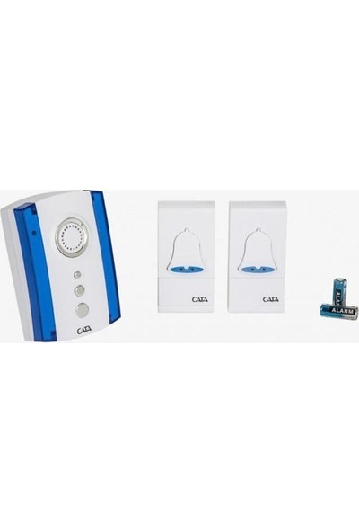 Kablosuz Kapı Zili Çift Uzaktan Kumandalı Wireless Ikili Çağrı Butonu Mavi Cata CT-203 Kablosuz Kapı Zili Çift Uzaktan Kumandalı Wireless Ikili Çağrı Butonu Mavi Cata CT-203