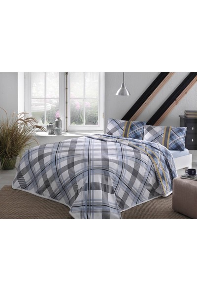 Taç Happy Days Tek Kişilik Pike Seti Floyd V4 Mavi